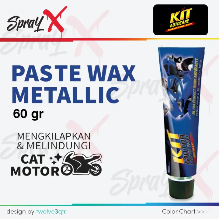 KIT MOTOR PASTE WAX METALLIC 60 GRAM / POLES CAT MOTOR MELALIK TUBE ...