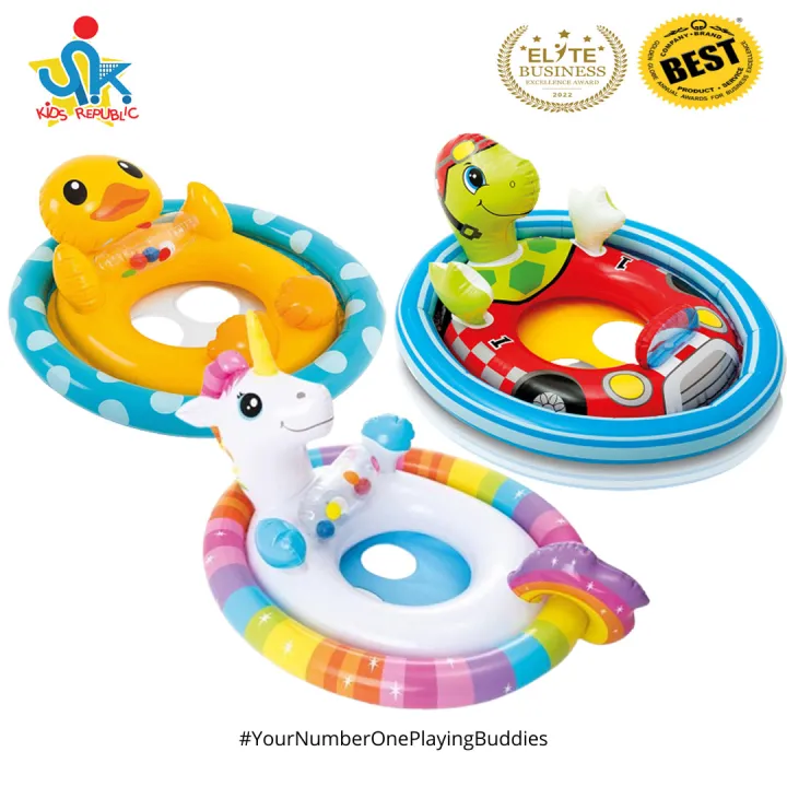 Intex 59570 Inflatable Cute Animals Design Kiddie Pool Rider Swimming ...