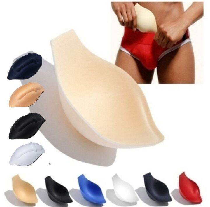 BUUXIAA 6 Colors Sexy Men Soft Briefs shorts Underwear Sponge Pouch Swimwear Enhancer Cup Bulge ...