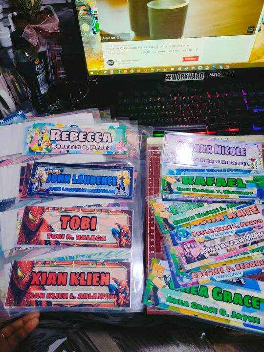 PERSONALIZED SCHOOL NAME TAG W/LACE FOR KIDS WITH DESIGN | Lazada PH