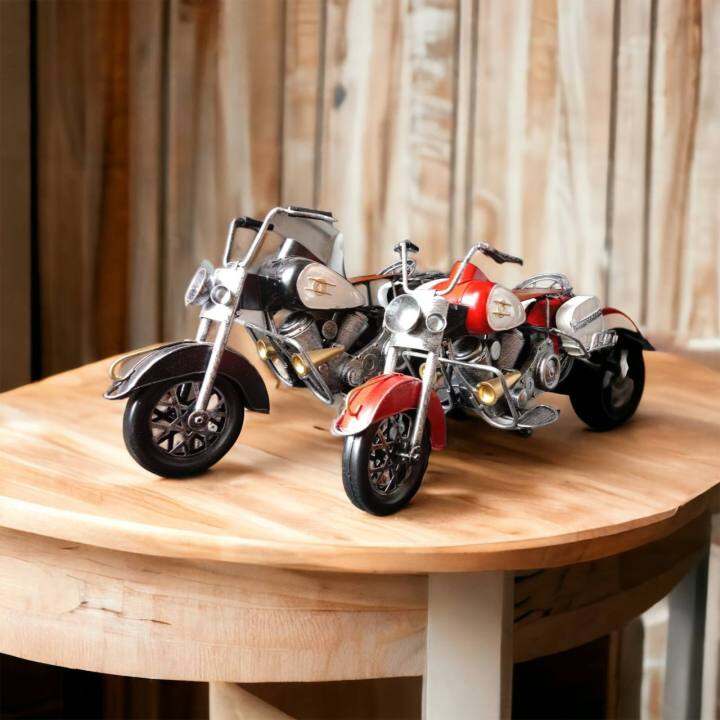 DECORS AND BEYOND Motorcycle Rustic Vintage Model Alloy Vehicle 16x4x8 ...