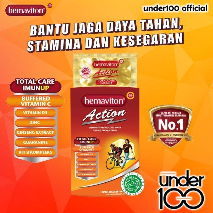 Hemaviton Action Total Care ImunUp Multivitamin Kapsul Suplemen ...
