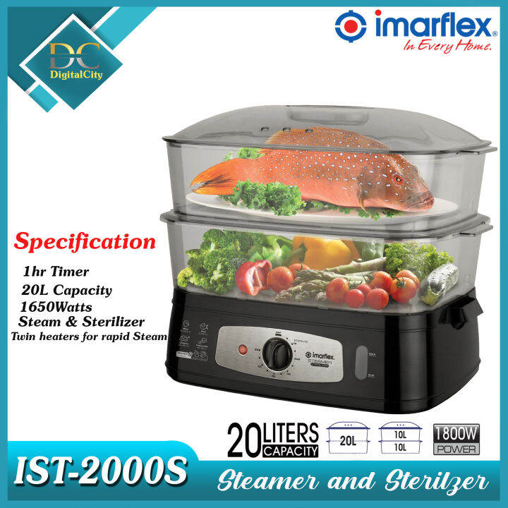 Imarflex IST-2000S Multi-Purpose Steamer & Sterilizer | Lazada PH