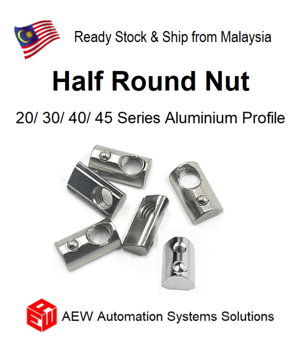 Half Round Nut/ Half Round Elasticity Spring Nut for 20/30/40/45 Series ...