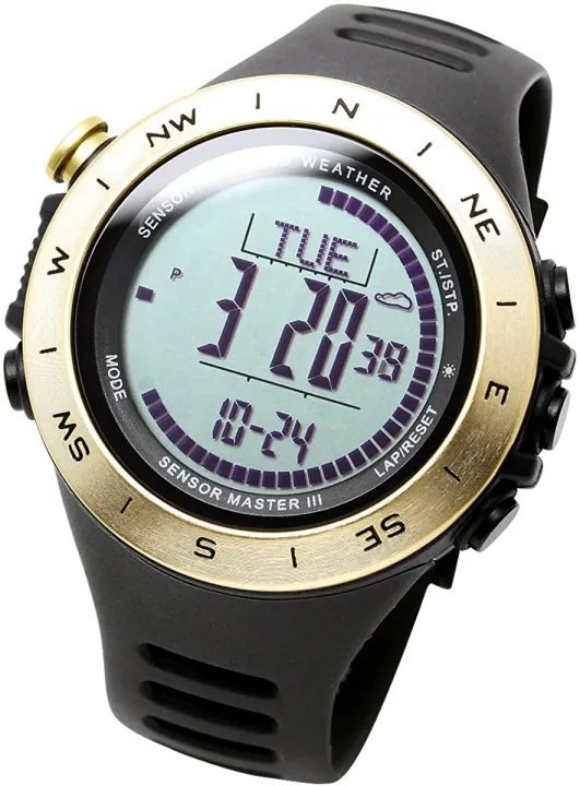 2020 New Lad Weather Sensor Watch Altimeter Barometer Compass Climbing ...