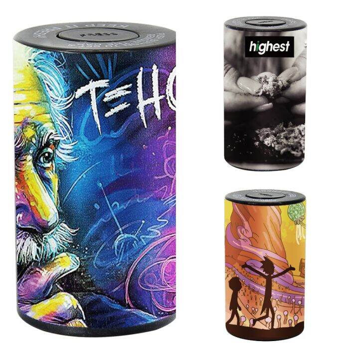 420 Science Plastic Stash Jar Airtight Multi-Use Vacuum Herb Storage ...