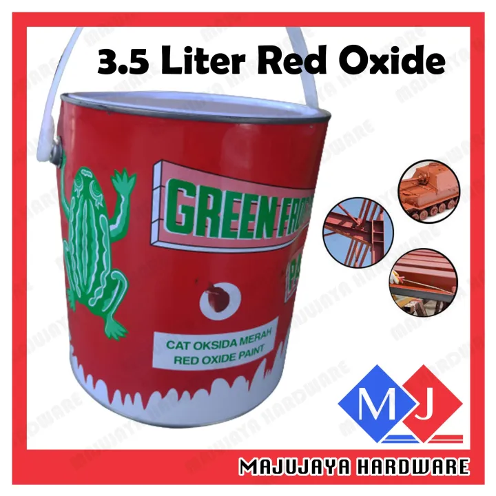3.5L GREEN FROG Anti Rust Red Oxide Cat Pengegah Karat Undercoat Besi ...