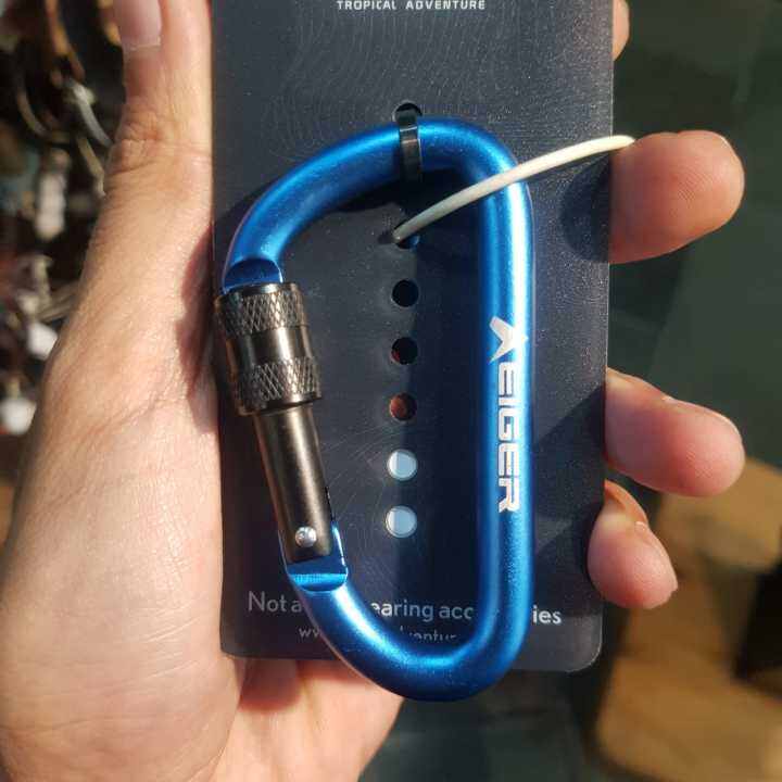 EIGER CARABINER 8 MM D CARAB WSCREW LOCK, NOC | Lazada Indonesia
