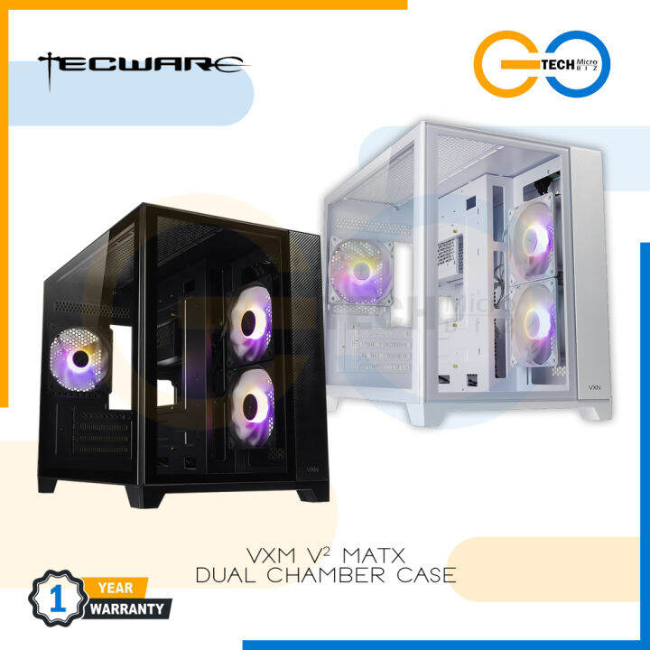 Tecware VXN V2 Dual Chamber MATX Desktop Computer Case | Lazada PH