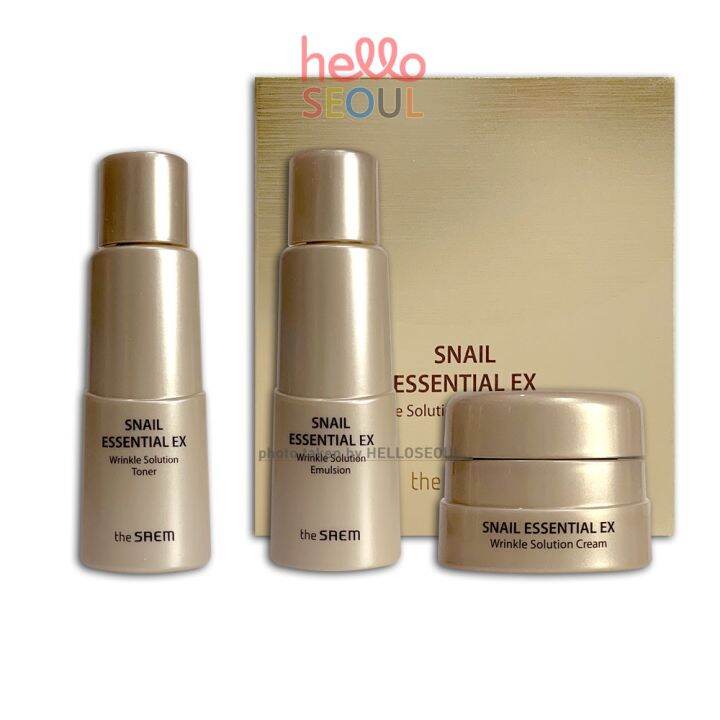 The Saem Snail Essential EX Wrinkle Solution Special Gift 3 Set | Lazada PH