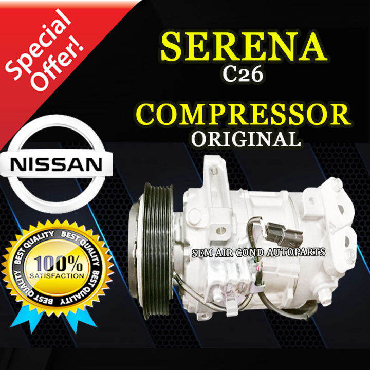NISSAN SERENA C26 ORIGINAL COMPRESSOR/ KOMPRESOR (CAR AIRCOND SYSTEM) | Lazada
