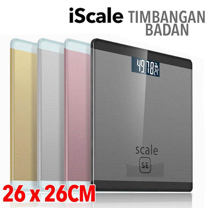 iSCALE SE Timbangan Badan Digital LED 180KG Kaca Body Digital Weight ...