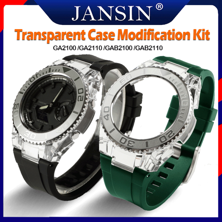 สาย GA2100 GA2110 Gen5 GAB2100 Mod Kit สายนาฬิกา Casioak Watch ยางสาย ...