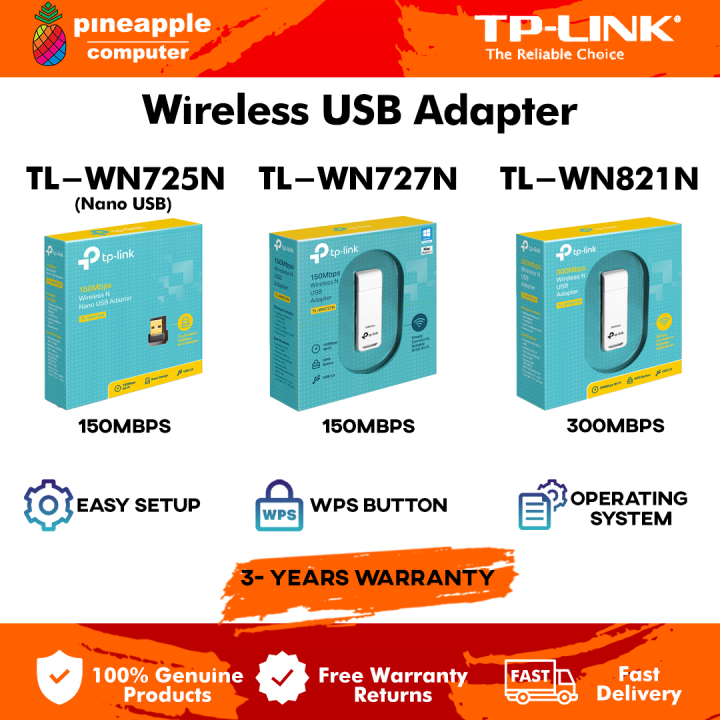 TP-Link TL-WN727N / TL-WN821N / TL-WN-725N 150 / 300Mbps Wireless N ...