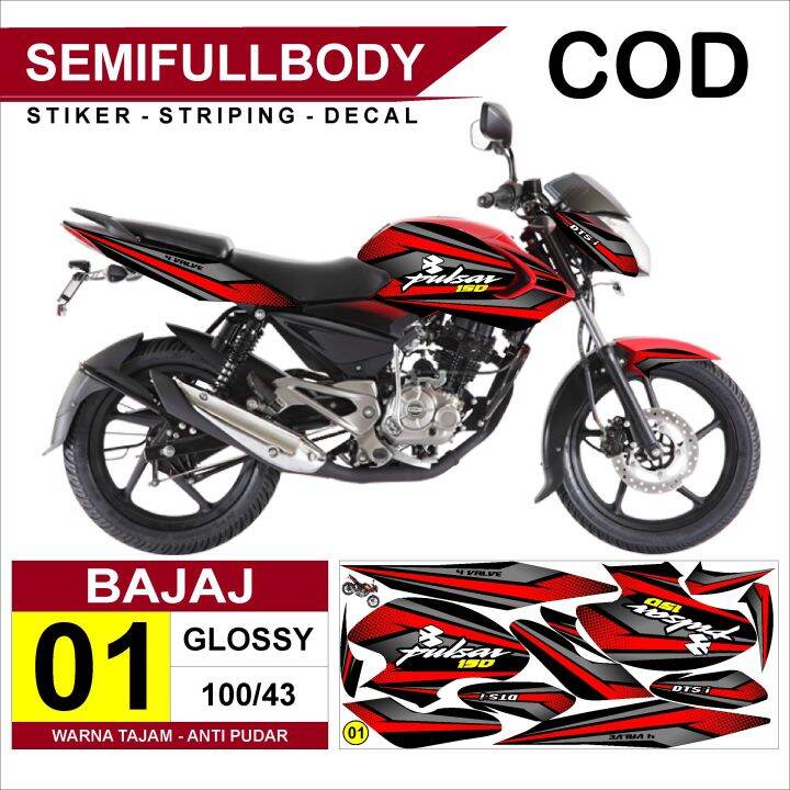 Sticker decal striping Bajaj Pulsar 150 semifullbody semua rady bajaj ...