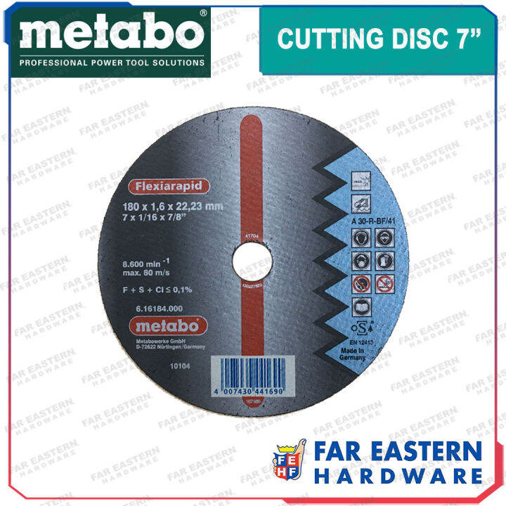 METABO Cutting Disc 7" A 30-R-BF/41 | Lazada PH