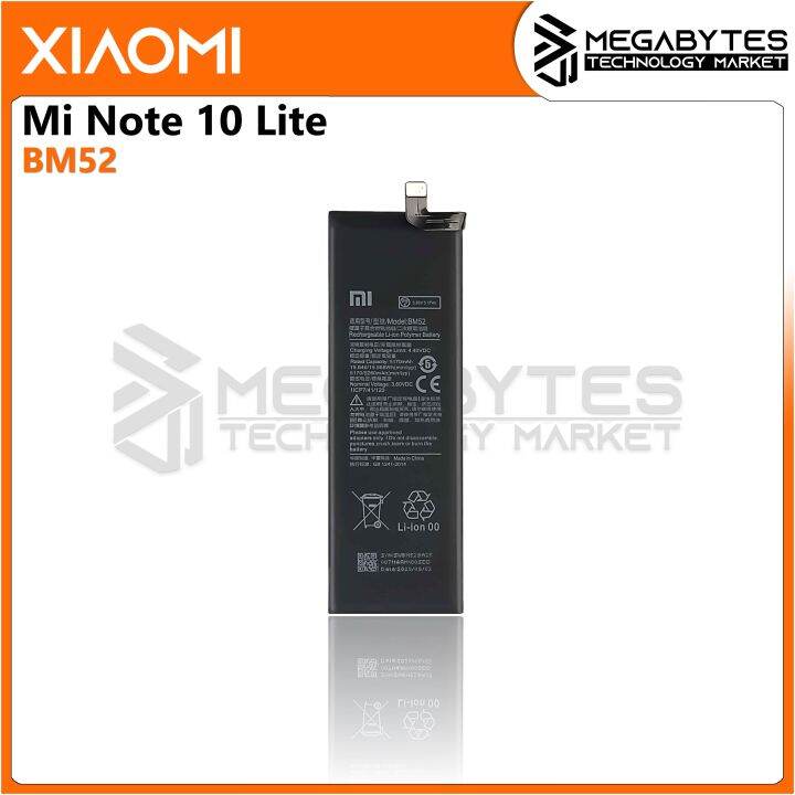 Battery for Xiaomi Mi Note 10 Lite BM52 5260mAh Built-in Full Capacity ...