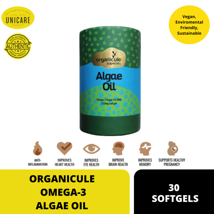 ORGANICULE OMEGA-3 ALGAE OIL 30 SOFTGEL. Vegan | Lazada