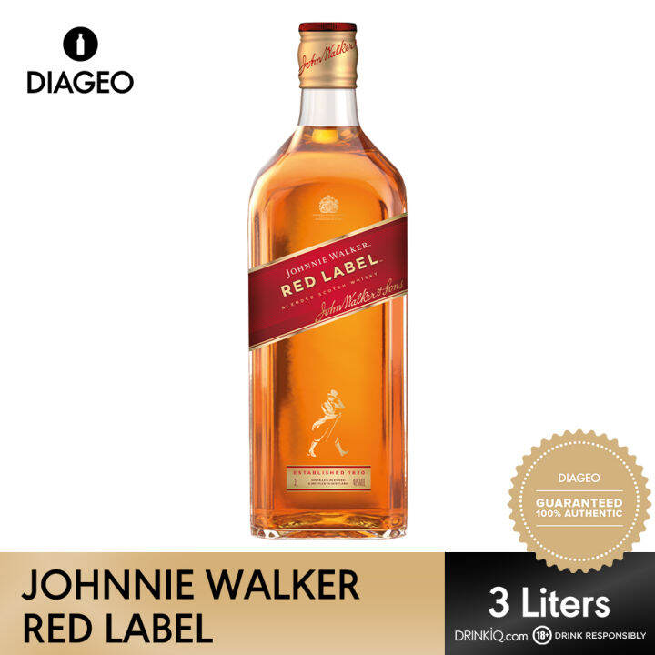 Johnnie Walker Red Label Blended Scotch Whisky 3L | Lazada PH