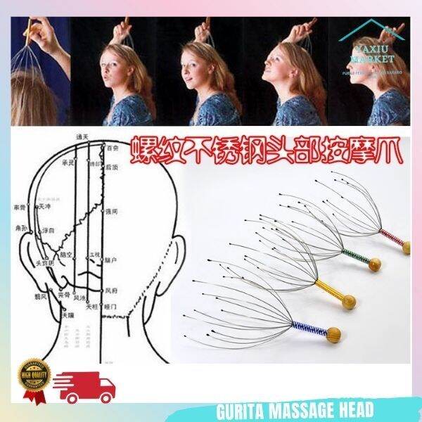 Alat Pijat Kepala Gurita 12 Titik Akupuntur Massage Head Spa | Lazada ...