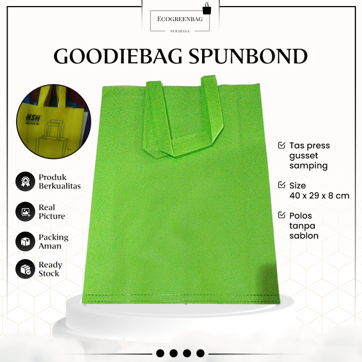 Goodie Gody Bag Tas Kain Spunbond Lipat Samping HSH 40298 Berkat Dus ...