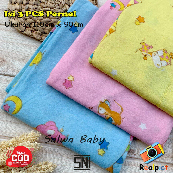 Salwa Baby - Ukuran Jumbo 3 PCS Pernel Bayi / Bedong Bayi Baru Lahir ...