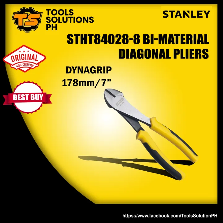 STANLEY HANDTOOLS 7" BI-MATERIAL DYNAGRIP DIAGONAL PLIERS | Lazada PH