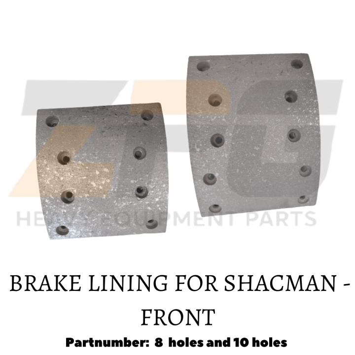 BRAKE LINING FOR SHACMAN FRONT 8 HOLES and 10 HOLES SET | Lazada PH