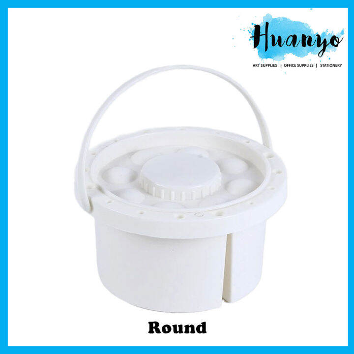 Artist Paint Brush Washing Basin Bucket Container with Brush Holder ...