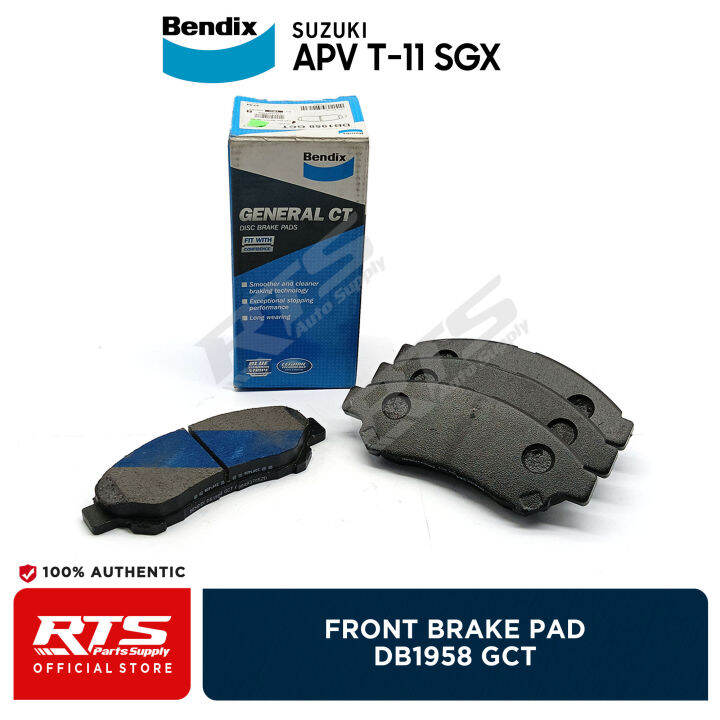 Bendix Front Brake Pad Suzuki Apv T - II Sgx (W/Abs) 2010 - 2021 DB1958 ...