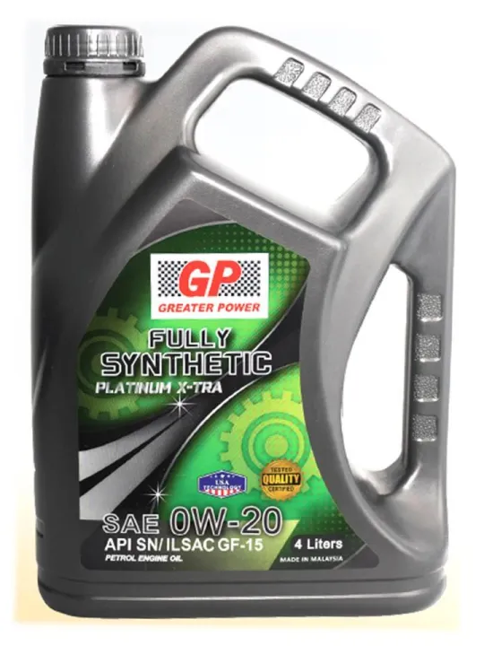 GP 0W20 Fully Synthetic Engine Oil 4L API SN/ILSAC GF-15 | Lazada
