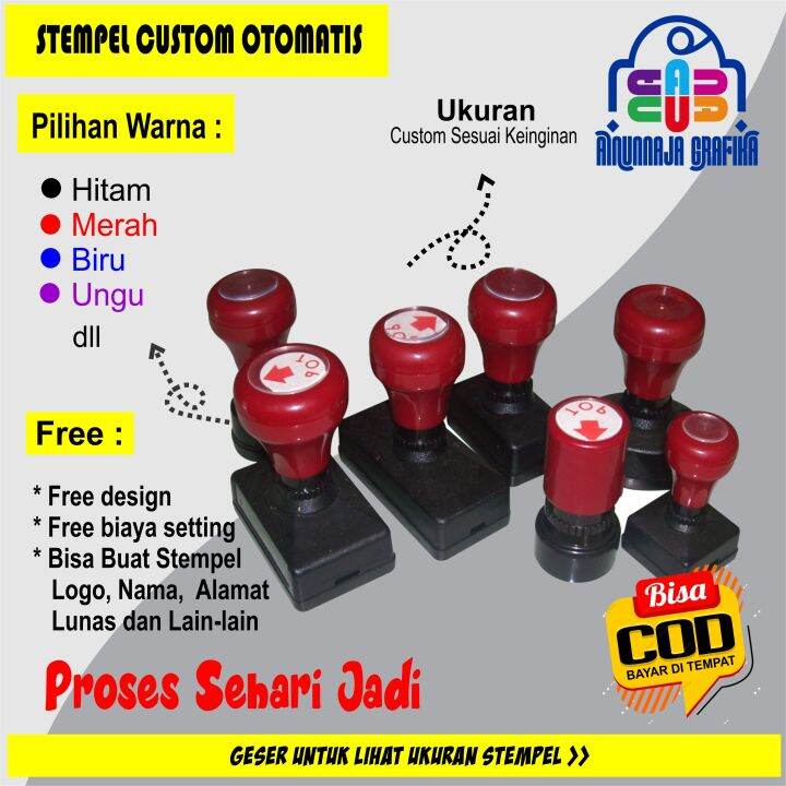 AINUNNAJA GRAFIKA | STEMPEL CUSTOM OTOMATIS atau STEMPEL FLASH | Lazada ...