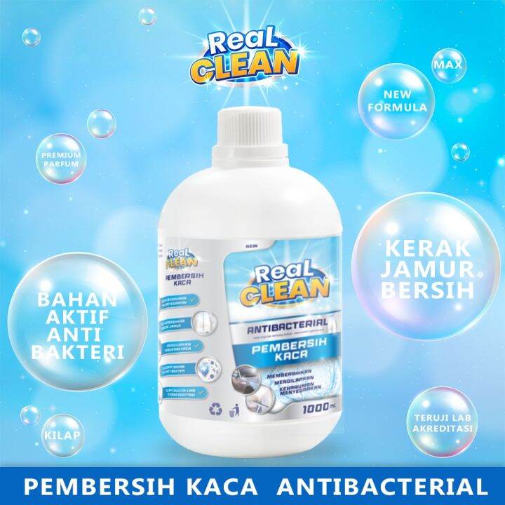 Real Clean Cairan Pembersih Kaca Serbaguna Refill 1 Liter Spray Snless ...