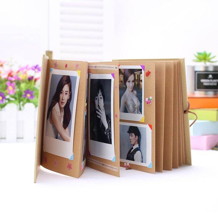 creative folding page DIY Accordion style album paste style treasure ...