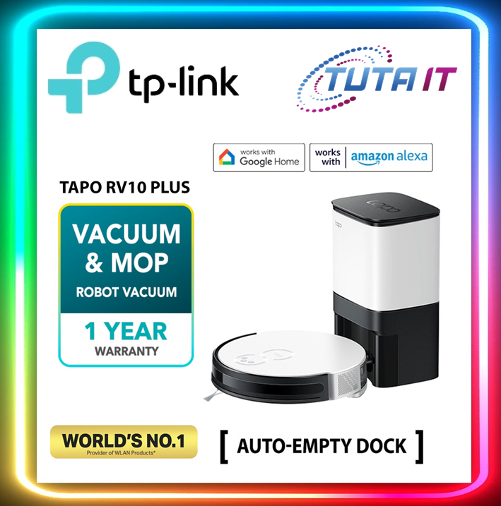 TP-LINK TAPO RV10 PLUS ROBOT VACUUM + MOP WITH CHARGING BASE 1YEAR WARRANTY [ TL-TAPO RV10 PLUS ...