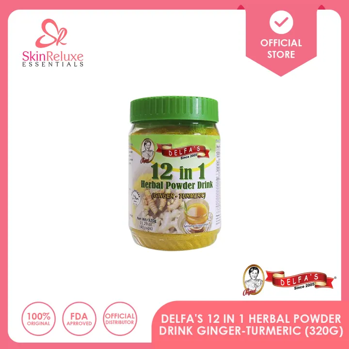 Delfa's 12 in 1 Herbal Powder Drink Ginger-Turmeric (320g) | Lazada PH
