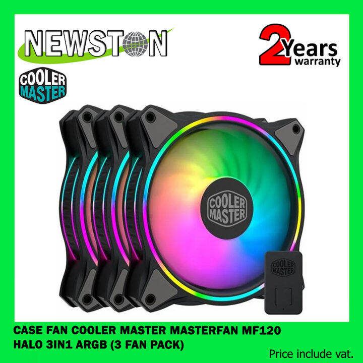 CASE FAN (พัดลมเคส) COOLER MF120 HALO 3IN1 ARGB (3 FAN PACK) | Lazada.co.th