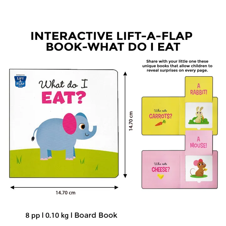 INTERACTIVE LIFT-A-FLAP BOOK - What do I eat? | Where is my home ...