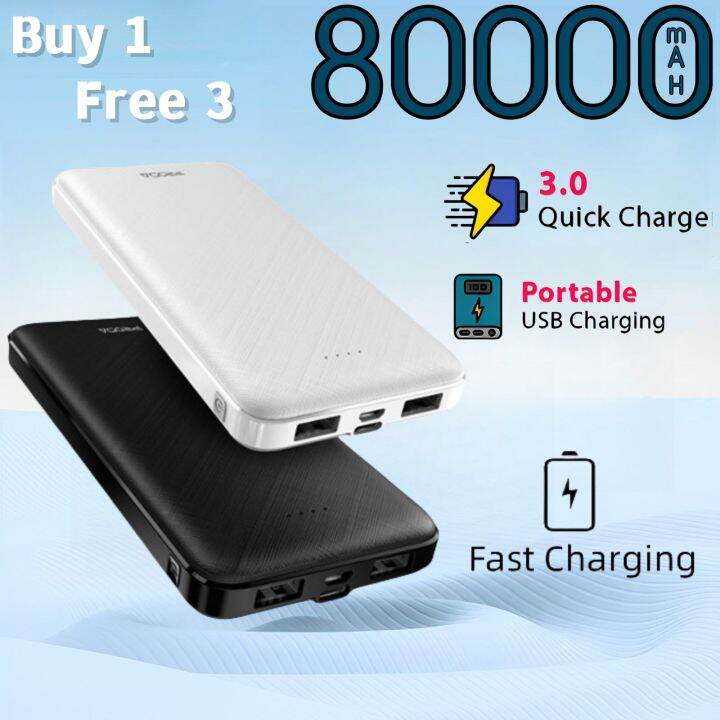 BUY 1 TAKE 1 powerbank original brand 80000mah mini power bank 2.1A ...