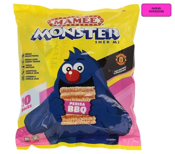 Mamee Monster BBQ Snek Mi 10 x 25g | Lazada