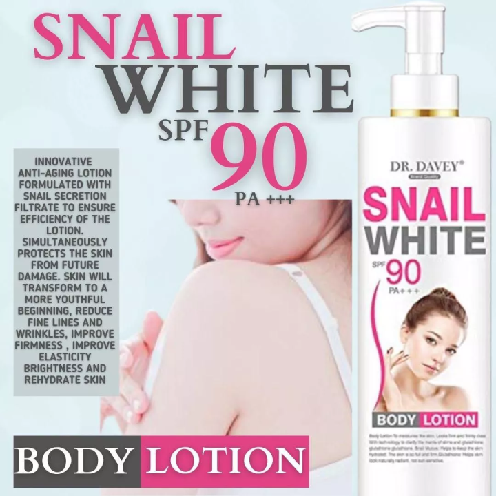 DR DAVEY SNAIL WHITE BODY WHITENING LOTION SPF50 SPF90++ INTENSIVE SUNSCREEN MOISTURIZING ...