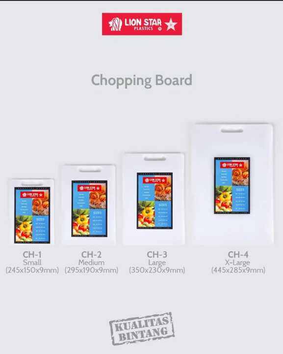 Talenan / Lion star / CH-3 Chopping Board L Talenan Plastik Besar Lion ...