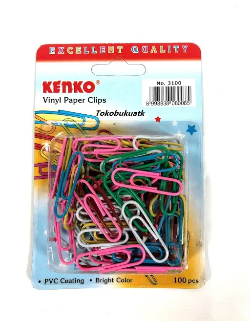 Paper Clip Kenko Warna Warni No.3100 , Vinyl Paper Clips | Lazada Indonesia