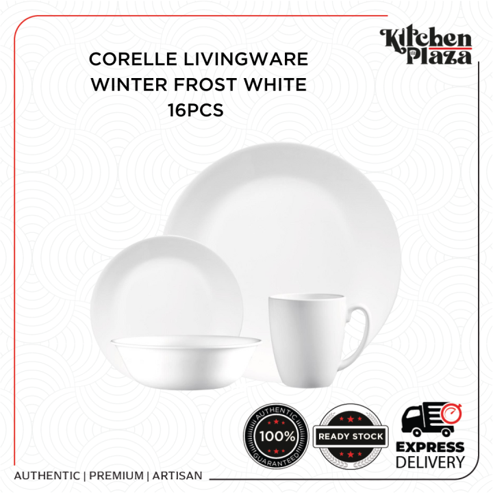 Corelle Livingware Winter Frost White 16-Piece Dinnerware Set | Lazada