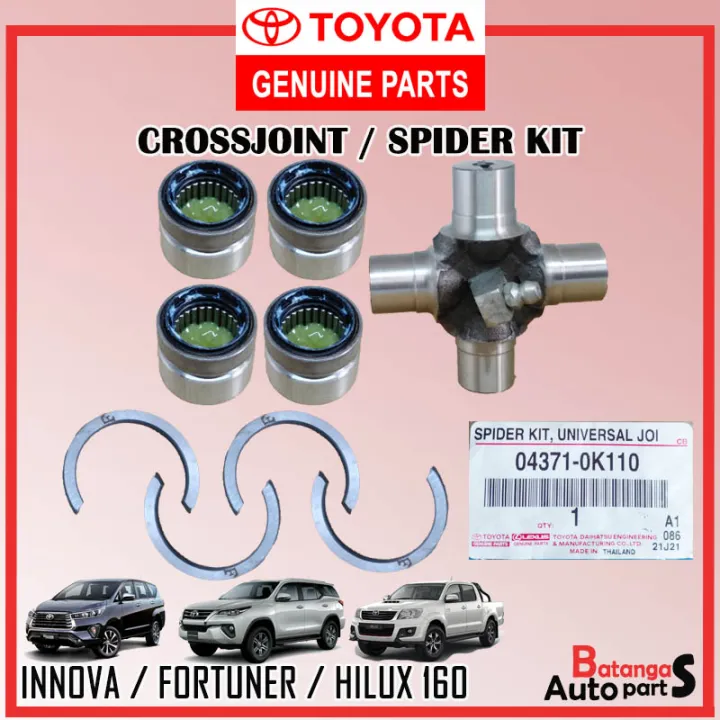 TOYOTA CROSSJOINT / SPIDER KIT INNOVA 160 / FORTUNER / HILUX 2011-2018 ...