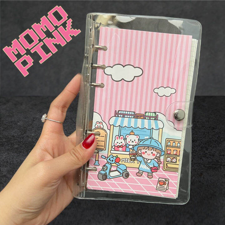 Diary Book Binder momo cute girl Buku Binder A6 100 lembar Journal buku ...