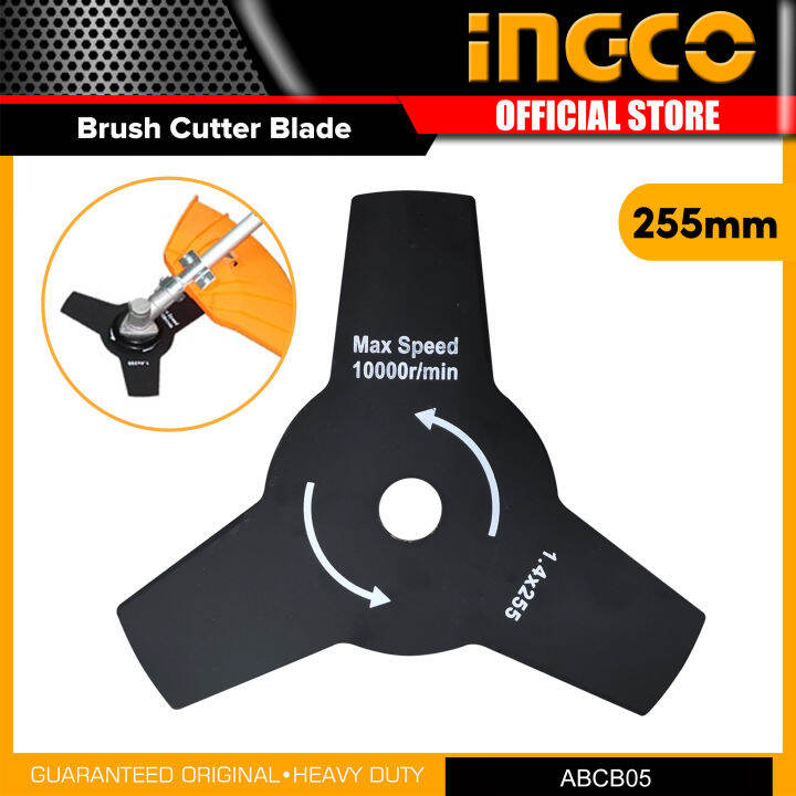 INGCO ABCB05 Brush Cutter Blade 1.4 x 255mm 3 Teeth Garden Cutter Tools Suitable For Gasoline ...