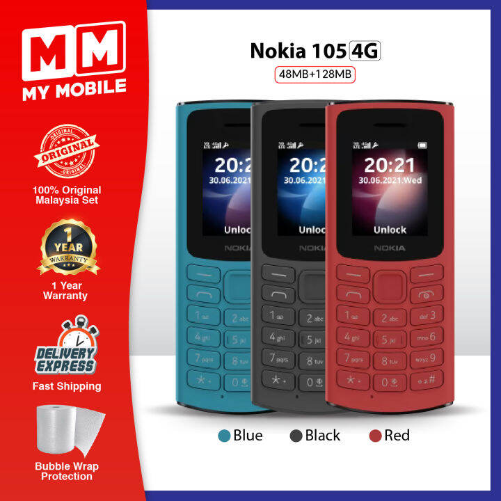 Nokia 105 4G/TA-1385 (48MB/128MB) / Nokia 105 2G/TA-1174 (2019 - DUAL SIM) Dual Sim Original ...