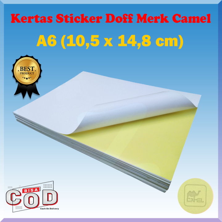 Kertas Sticker Stiker Resi Label Pengiriman Ukuran A6 Doff Merk Camel 1 ...