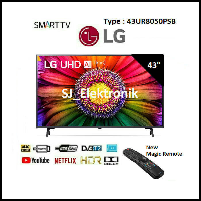 LED TV LG 43 Inch 43UR8050PSB - 43UR8050 Real 4K Smart UHD TV | Lazada Indonesia